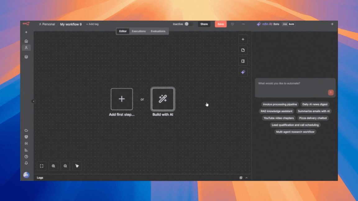 Build Entire n8n Workflow Automations Using AI Workflow Builder