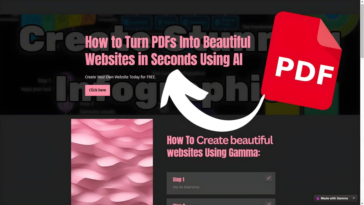 How to Turn PDFs Into Beautiful Websites in Seconds Using AI